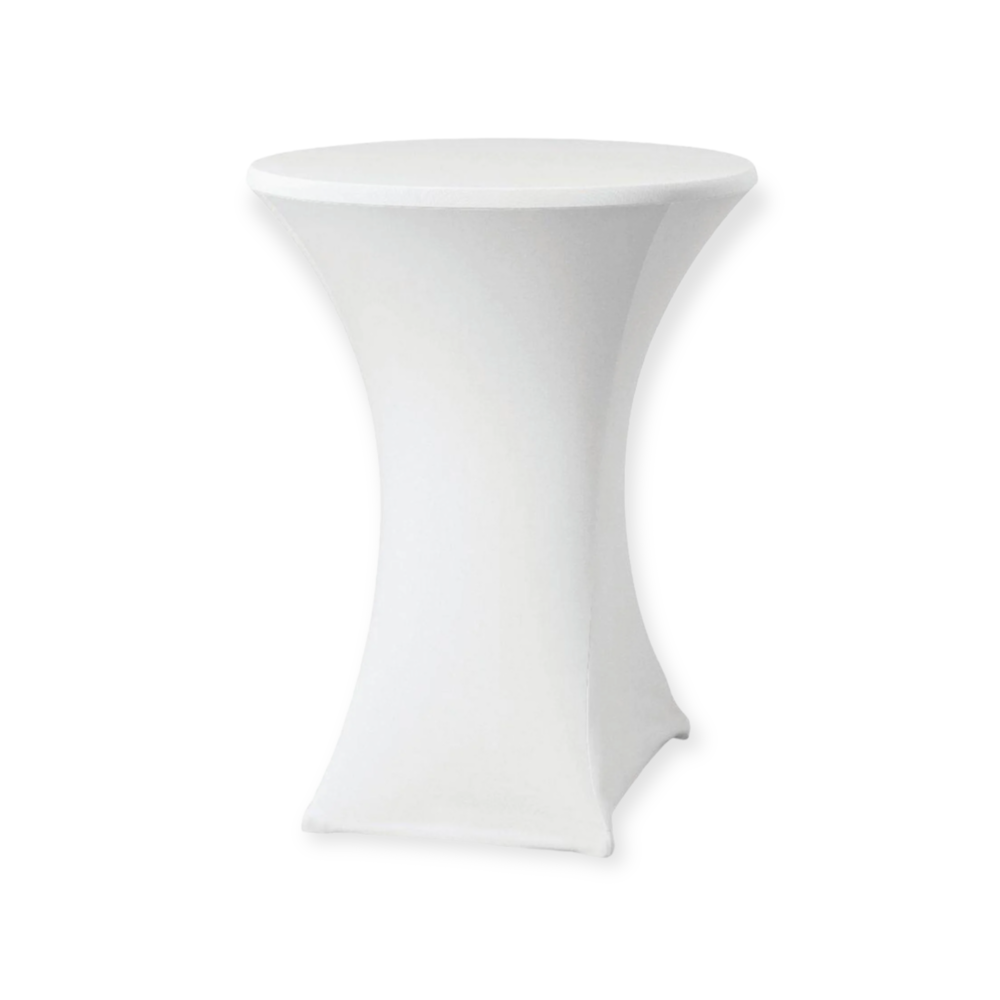 Statafelrok wit - stretch | Veluwse Partyverhuur